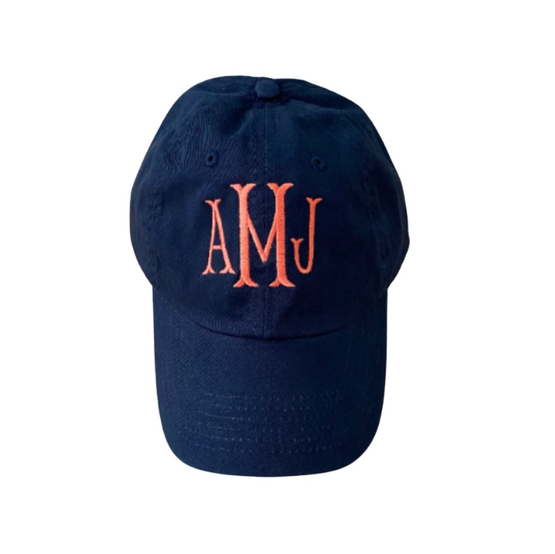 Adult Monogrammed Baseball Hat – Bows and Belongings